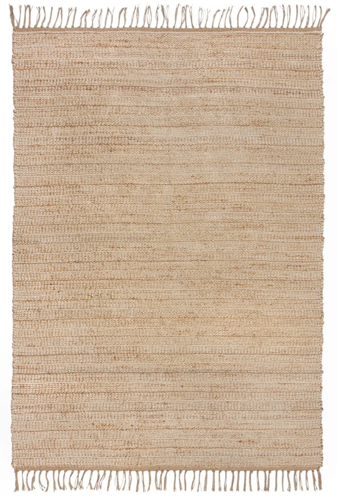 Flair Rugs, Kusový koberec Levi Chenille Jute Natural, 80x150, béžová, ložnice