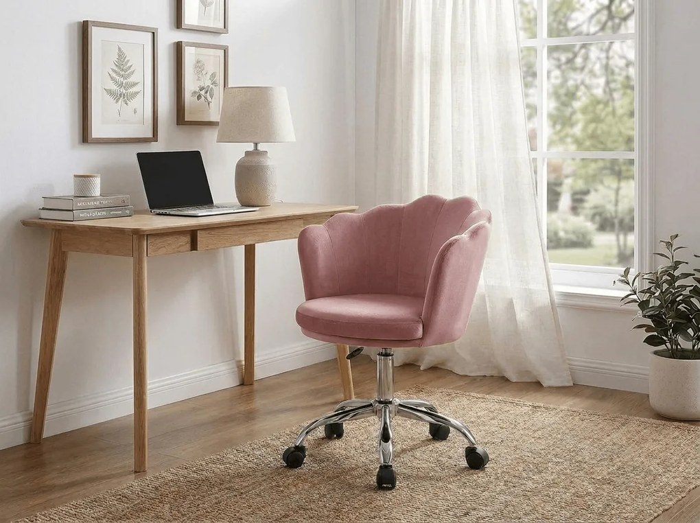 Kancelářské křeslo ROSE VELVET, starorůžové