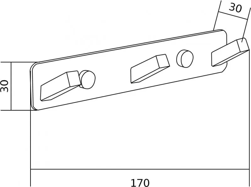 Mexen příslušenství, Věšák na ručníky 3-háčky, chrom, 709173-00