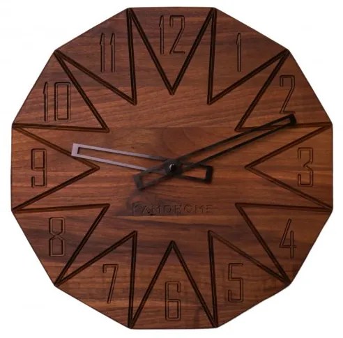 Kamohome Dřevěné nástěnné hodiny LACERTA Průměr hodin: 32 cm, Materiál: Jasan