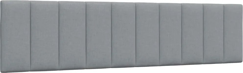 Rám postele bez matrace Hanko světle šedý 200 x 200 cm textil 3310412