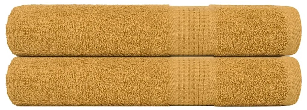 Saunové osušky FROGN 2 ks zlaté 80x200 cm 360 g/m² 136815