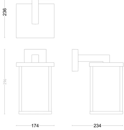 Philips - Venkovní nástěnné svítidlo BELLINI 1xE27/25W/230V IP44