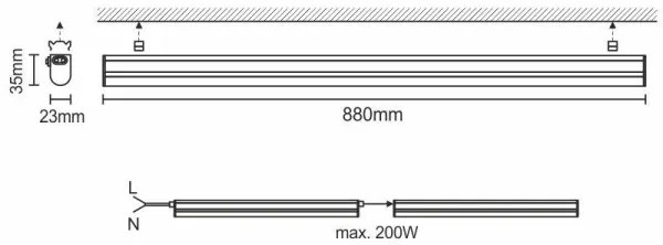 LED Podlinkové svítidlo LED/12W/230V 4000K