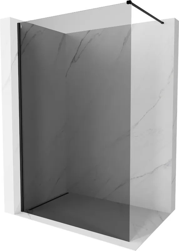 Mexen, Mexen Kioto-X sprchová stěna 80 x 200 cm, grafit 10 mm, černá - 800-080-101-70-40-X