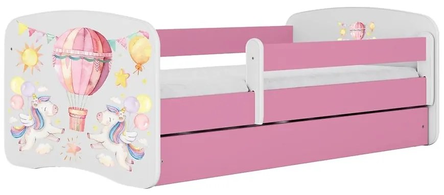 Dětská postel Babydreams+SZ+M růžová 80x180 Balónek