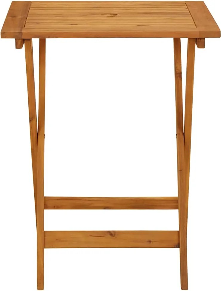 3dílný bistro set krémově bílý textil a masivní dřevo 3281760