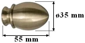 Garnýž kovová 300 cm dvouřadá - dvojitá 19 Beluno mosaz