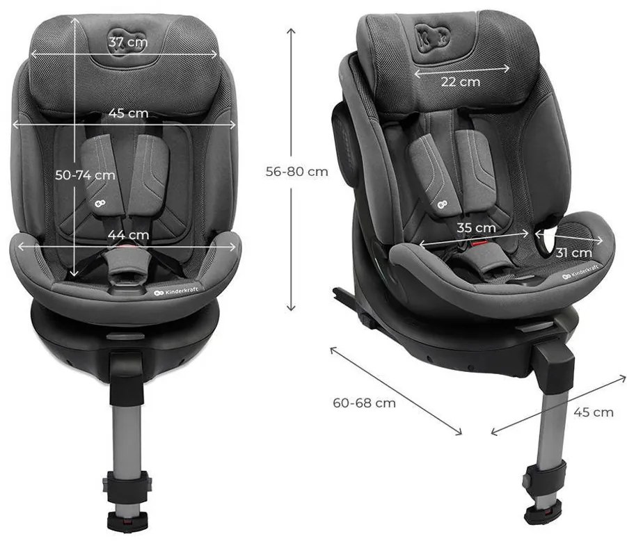 Kinderkraft Autosedačka Xrider 2 i-size  40 - 125 cm Grey