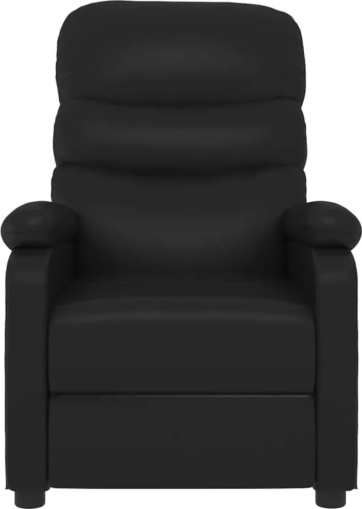 Polohovací křeslo černé umělá kůže 289682