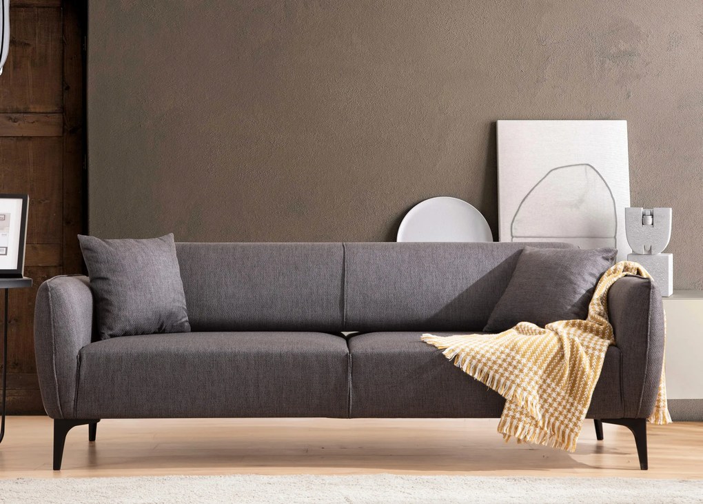 Hanah Home Třímístná pohovka BELISSIMO šedá 220 cm 560ARE1359