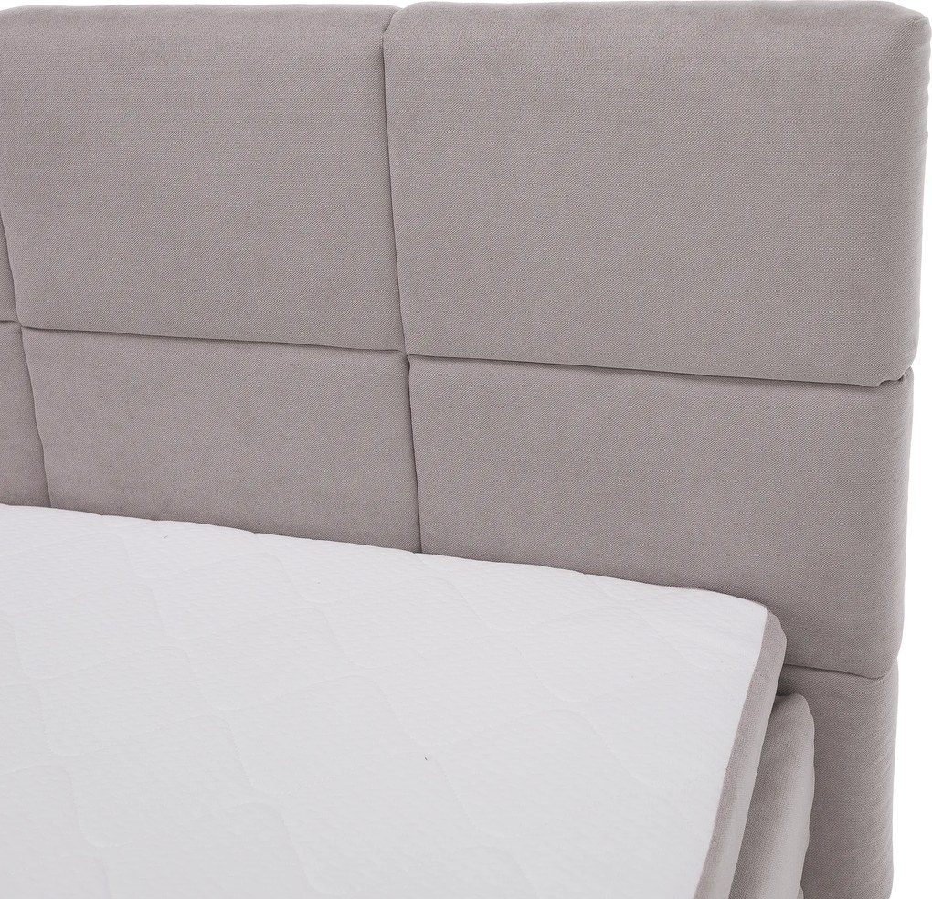Boxspringová pocketová postel, 200x200, šedohnědá Taupe, APRIL