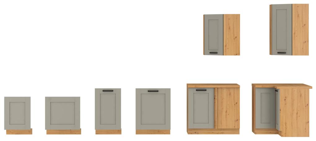 Dolní kuchyňská skříňka pod dřez Lucid 80 ZL 2F BB (dustgrey + bílá). 1045530