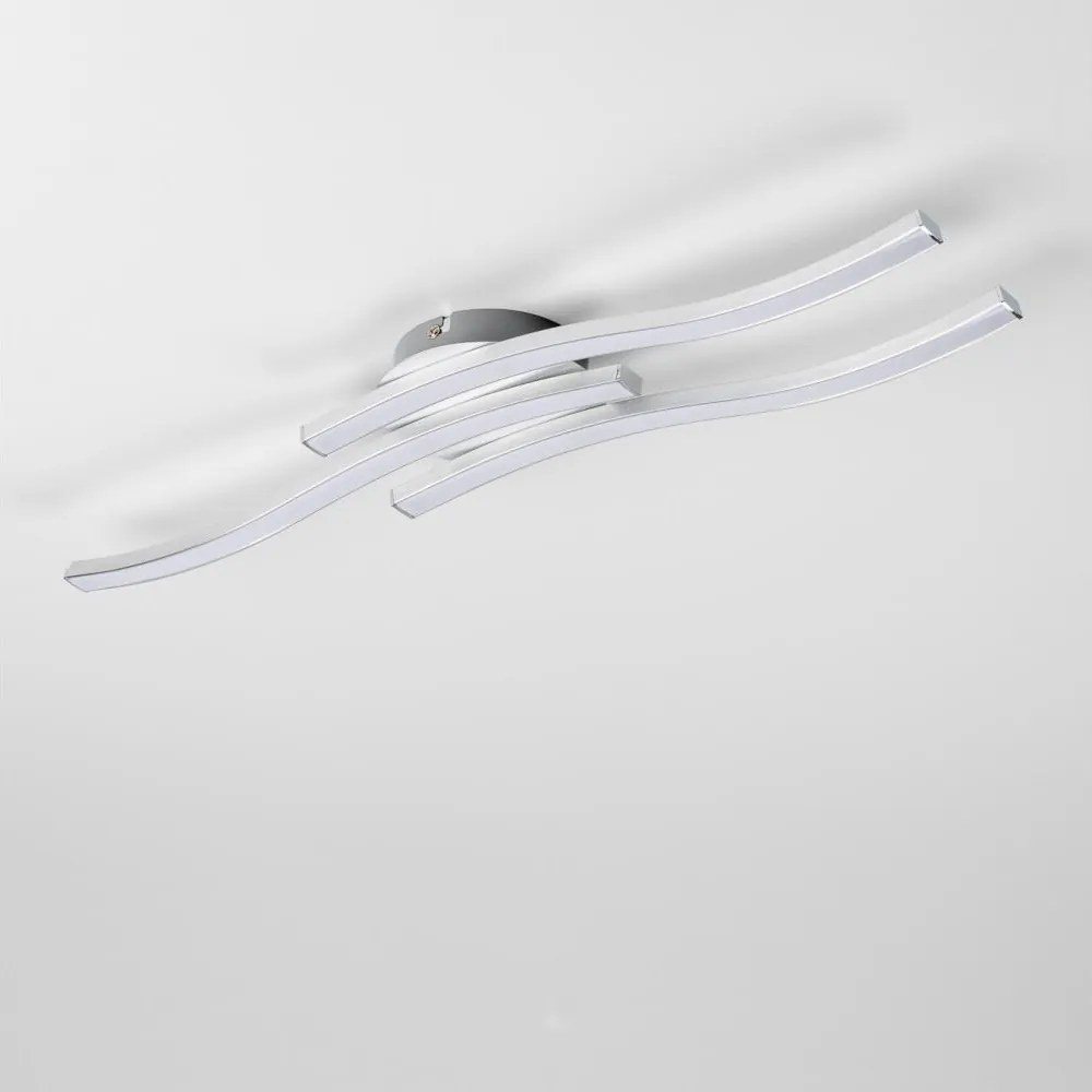 LED Stropní svítidlo 3xLED/6W/230V 3000K stříbrná