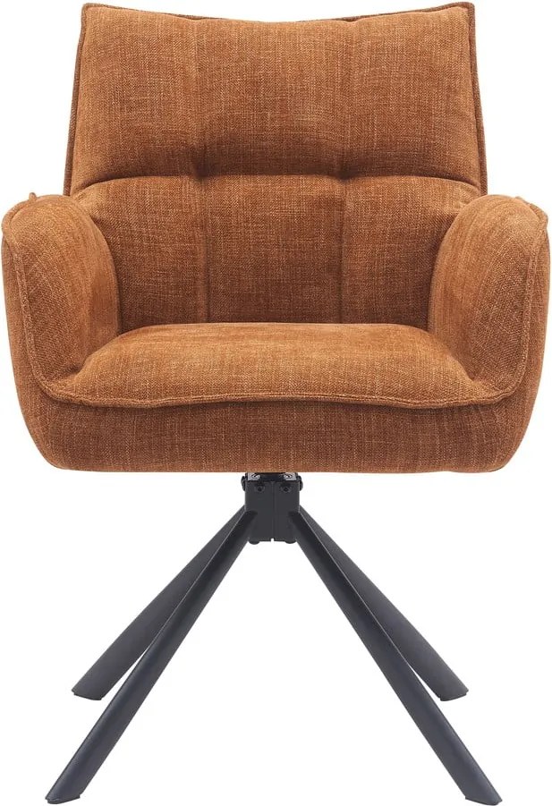 Oranžová čalouněná jídelní křesla v sadě 2 ks Marilla – Unique Furniture