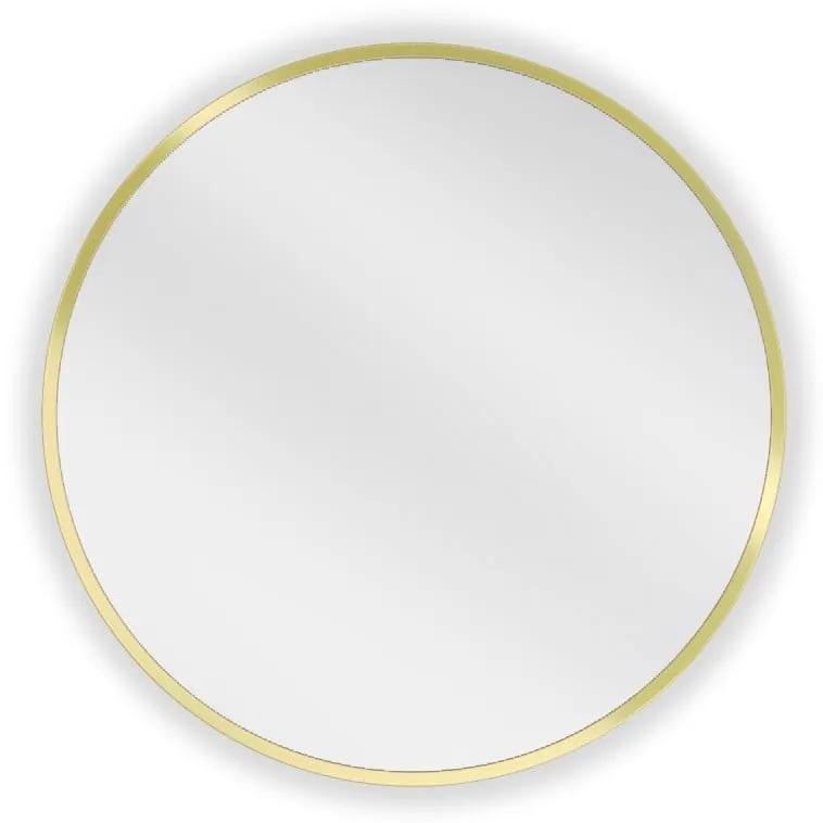 Mexen Loft, kulaté koupelnové zrcadlo 50 cm, barva rámu zlatá lesklá, 9850-050-050-000-50