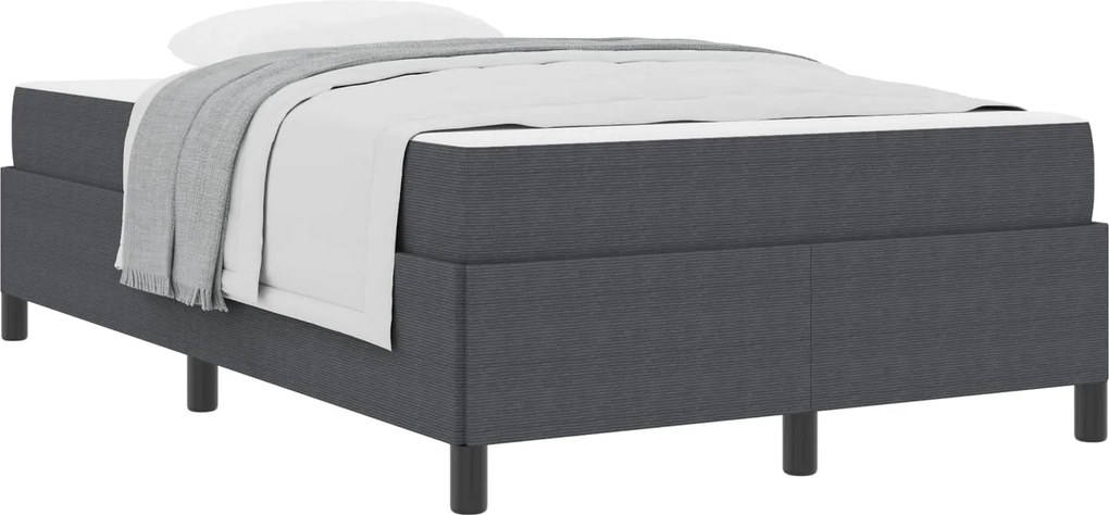 Rám postele s matrací Tmavě šedá 120 x 190 cm textil 3399111