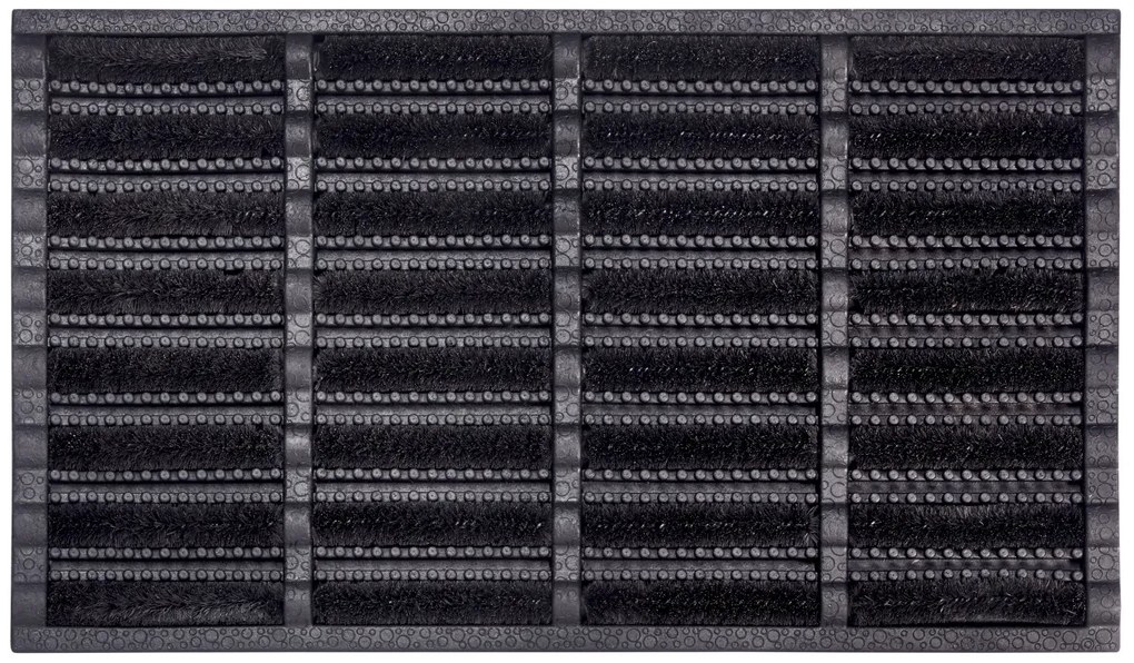 Hanse Home, Venkovní čistící rohož Mix Mats Brushes 105648 Black - na ven i na doma, 45x75, černá, exteriér