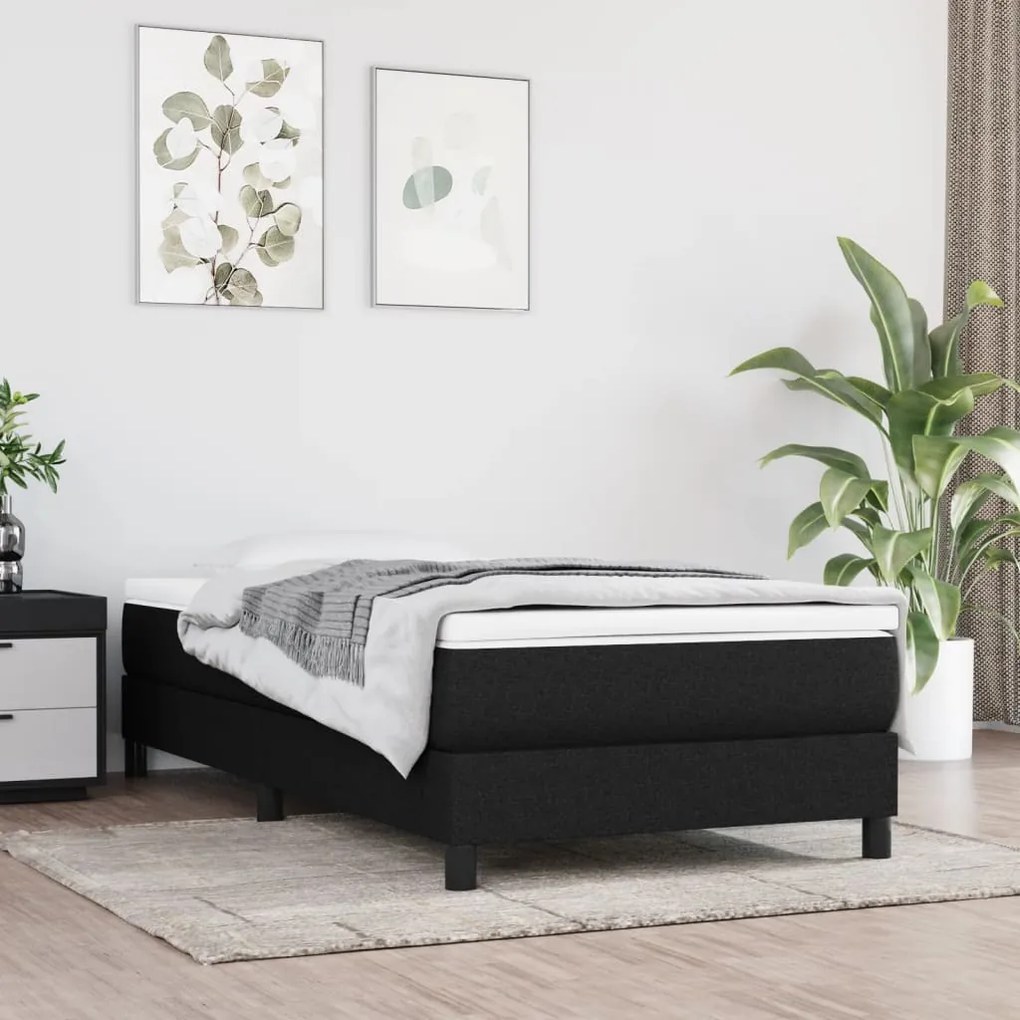 Rám postele s boxspringem černá 80 x 200 cm textil 3120470