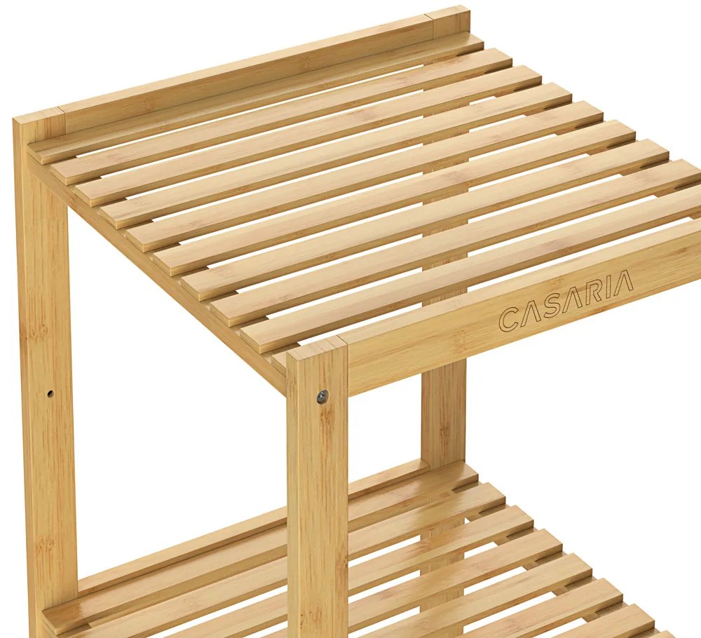 Bambusový regál 5 polic 140 x 33 x 33 cm 107918