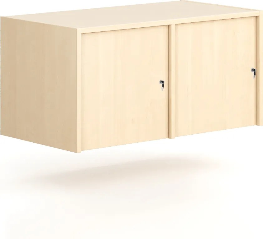 Nástavba pro skříně FRAME, 2x dveře, 872 x 450 x 427 mm, cylindrický zámek, bříza