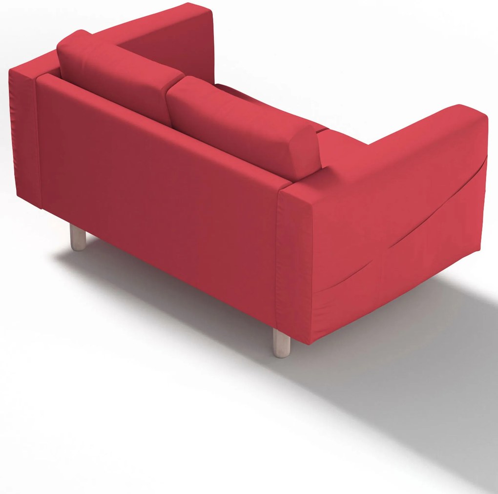 Potah na pohovku IKEA Norsborg 2-místná barva červená látka pletený vzor