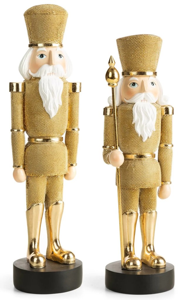VÁNOČNÍ FIGURKA NUTCRACKER 37CM ​​ZLATÁ