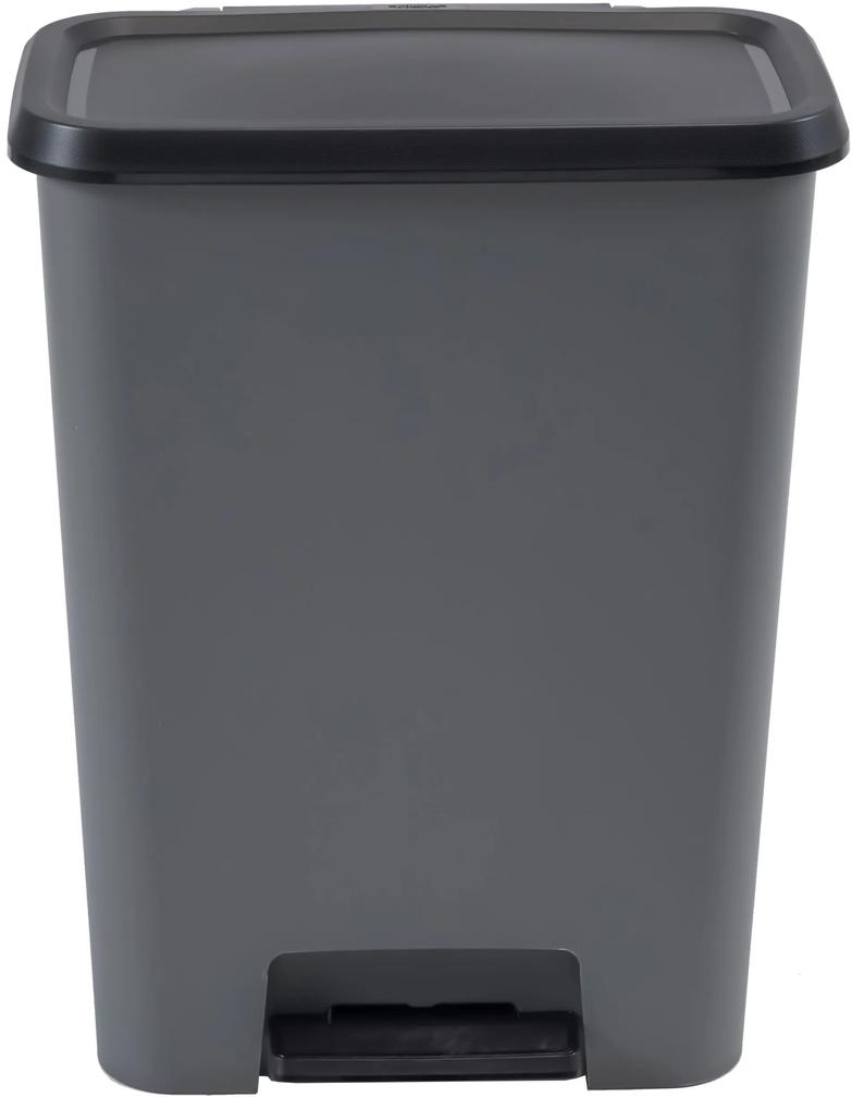 CURVER COMPATTA 50L Odpadkový koš 49,6 x 29,4 x 62 cm šedý 17210793