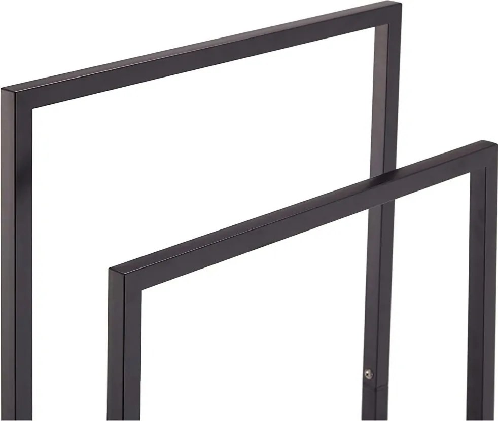 Tutumi Tutumi, 2-ramenný kovový stojan na ručníky 450x260x820 mm 391872, černá matná, HOM-06589