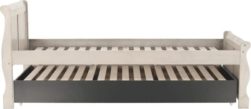 Postel s přistýlkou, 90x200, antická bílá, ANTIKO Kondela 0000258490
