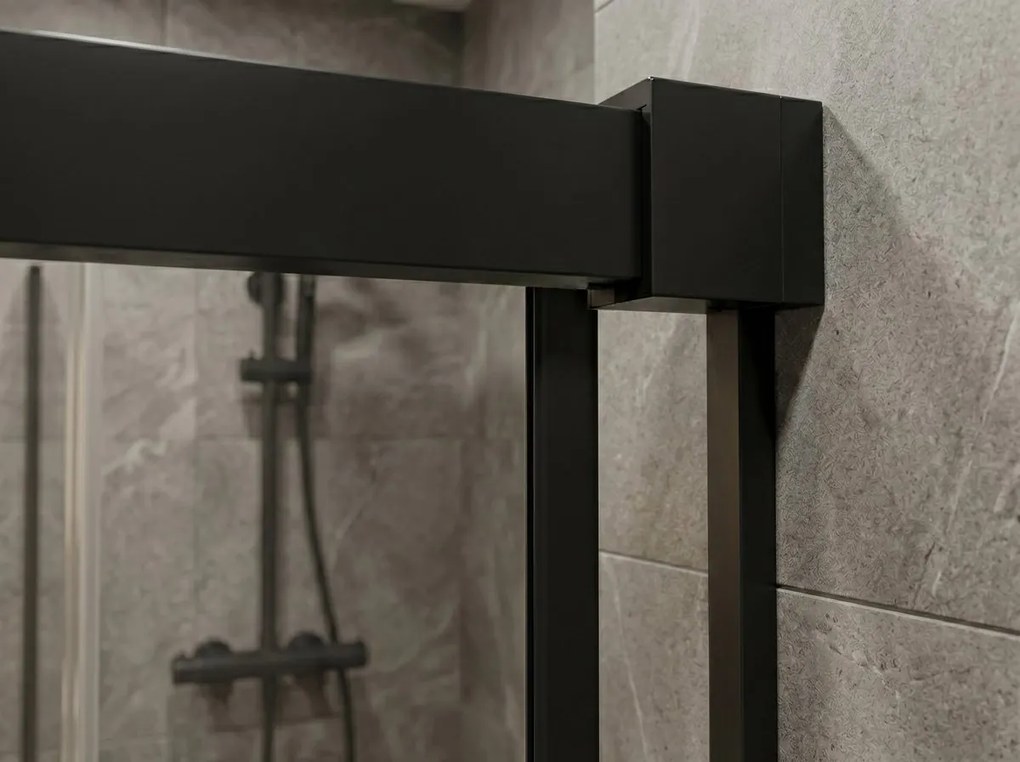 Gelco Luxor Black sprchový kout obdélníkový 140 x 90 x 200 cm L/P varianta posuvné černá čiré sklo GU1214BGU5690B
