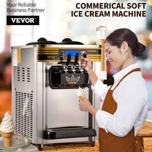 Komerční výrobník zmrzliny, výtěžnost 22-30 l/h, 2350 W