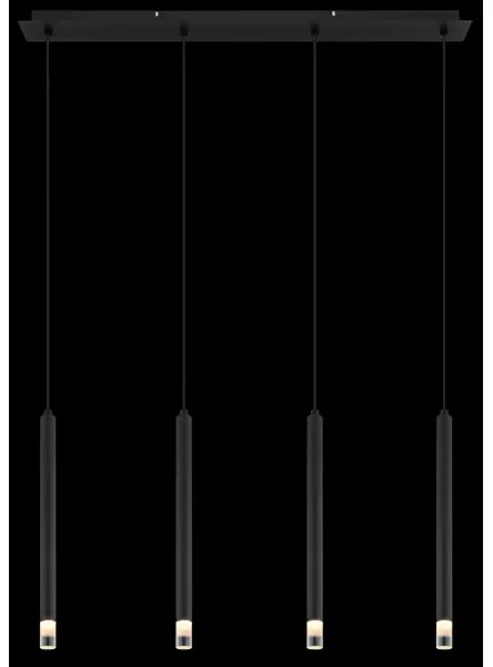 Globo 15629-4 - Lustr na lanku BLAKE 4xG9/4W/230V černá