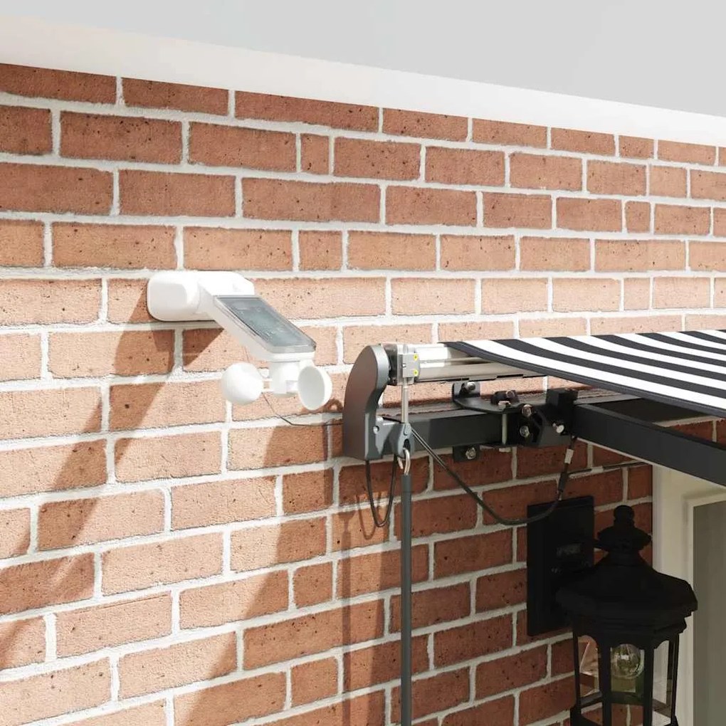 Automatická zatahovací markýza s LED antracit a bílá 500x300 cm 3310241