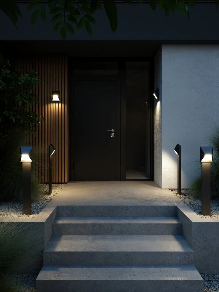 Černá zahradní lampa Pontio pro žárovku GU10 85cm  - Nordlux