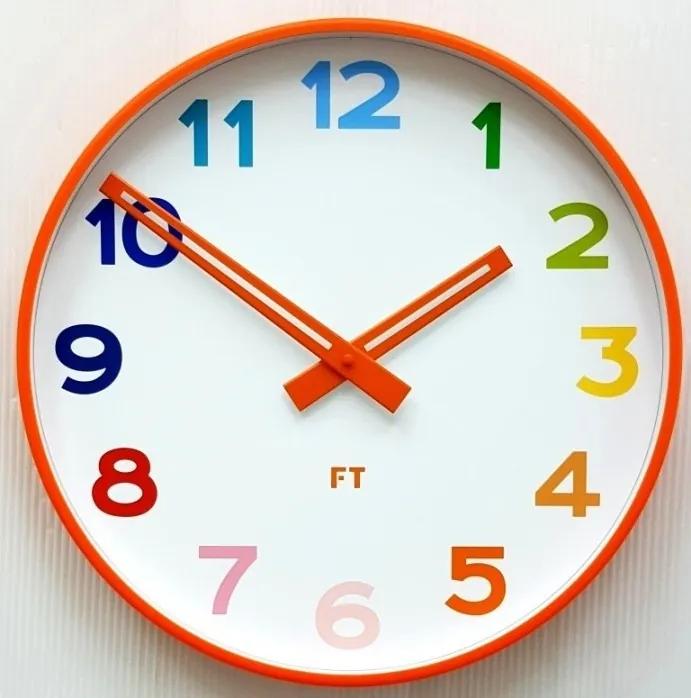 Future Time Future Time FT5010OR Rainbow orange 30cm nástěnné hodiny