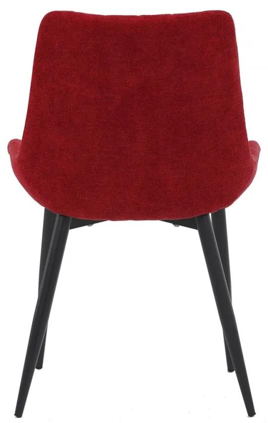 Jídelní židle MIREN — látka, kov, více barev Červená