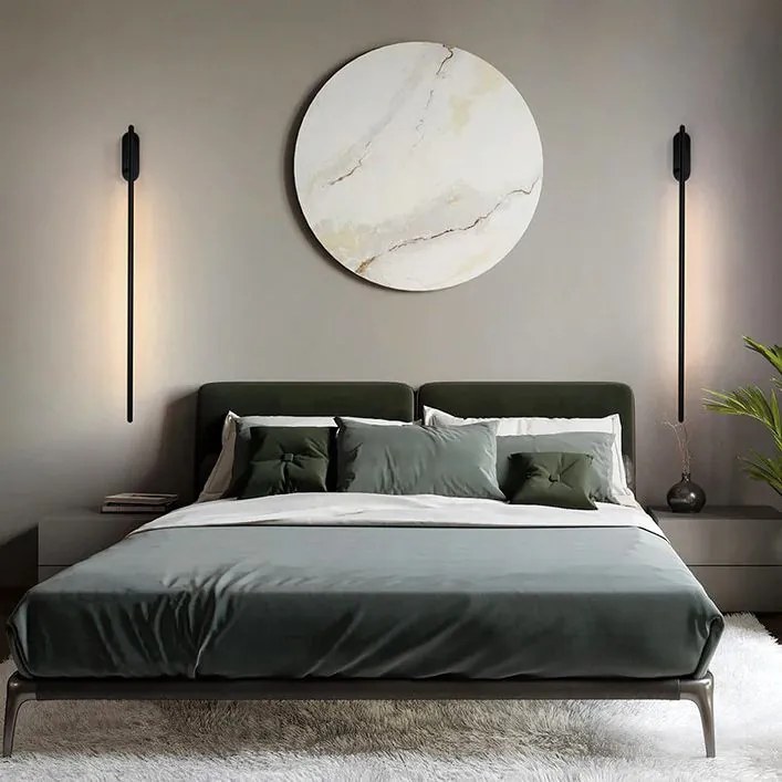 Toolight - LED nástěnné svítidlo 12W 92CM APP372-1W, černá, OSW-09756