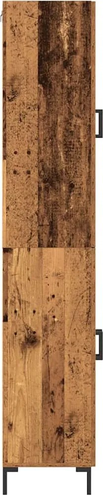 Vysoký bufet 2 ks Staré dřevo 69,5 x 34 x 180 cm 3334349