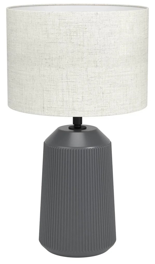 Stolní lampa Capalbio, šedá/stínidlo přírodní