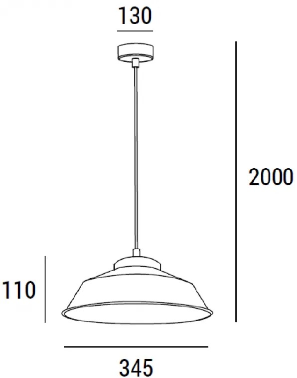 ZAHO Závěsné svítidlo HEXAGON, 75W, ⌀345 mm Barva: Černá
