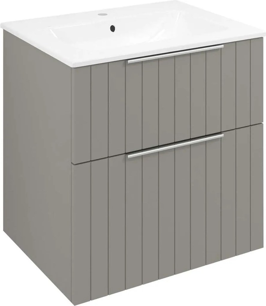 Sapho Cirasa - Umyvadlová skříňka Strip 59x64x46 cm, 2x zásuvka, agila CR601-4343S