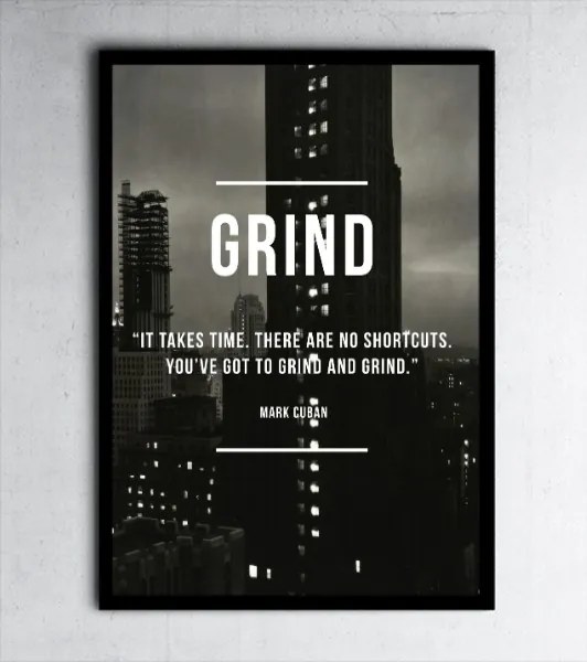 Pixada Grind - Motivační obraz Velikost: B2 - 50x70 cm, Volba rámu: s bílým rámem