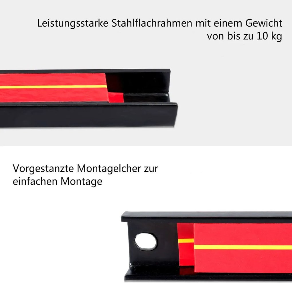 Costway Sada 12 magnetických lišt na nářadí, délka 46 cm