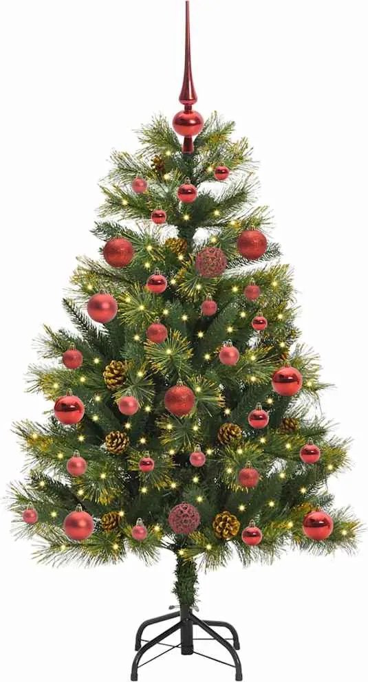 Umělý sklopný vánoční stromeček s kužely Zelená 120 cm 3395071