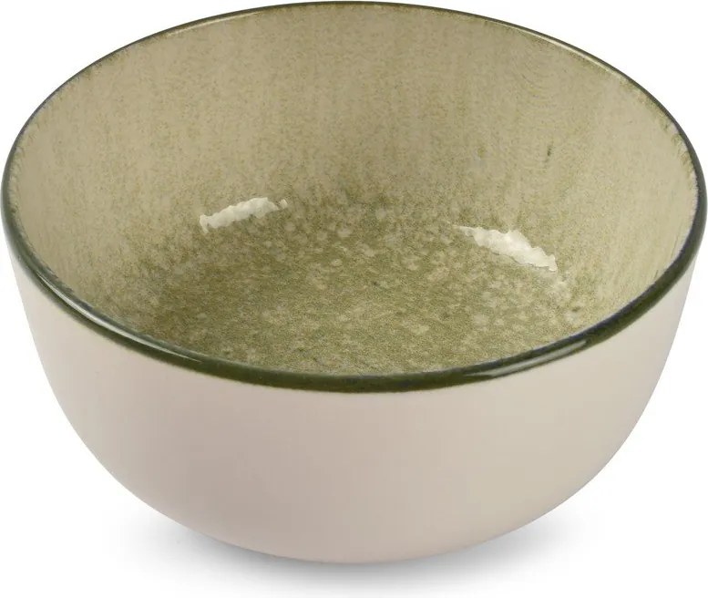 Zelená/krémová miska z kameniny 740 ml Gravel – ONA