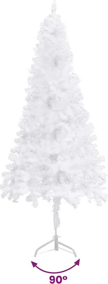 Rohový umělý vánoční stromek bílý 240 cm PVC 329171