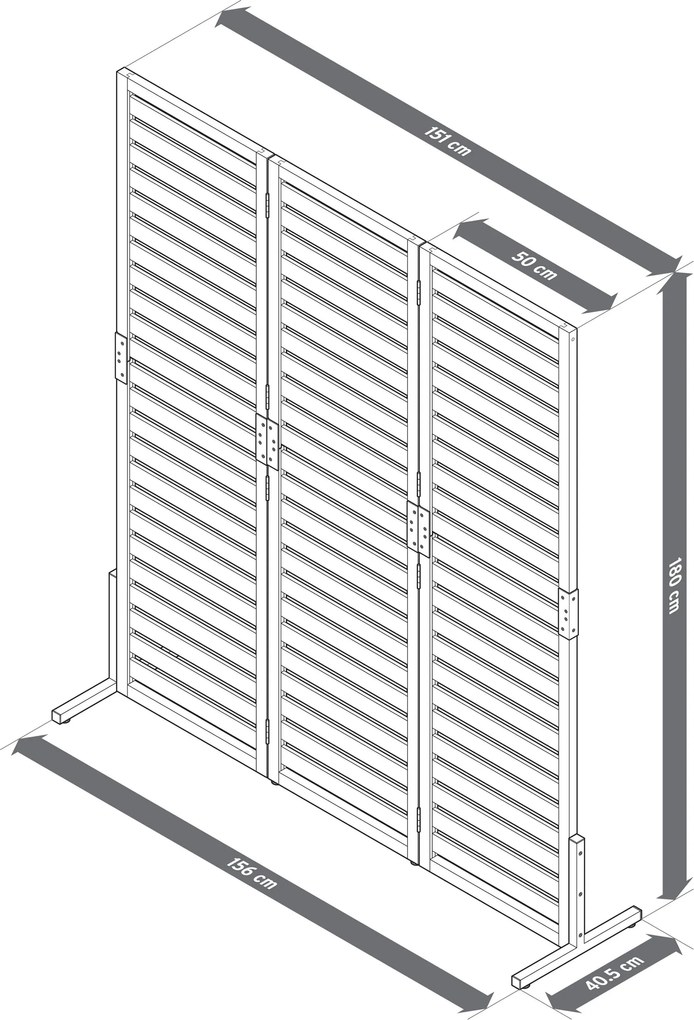 Tchibo - Flexibilní paraván - barva: hnědá