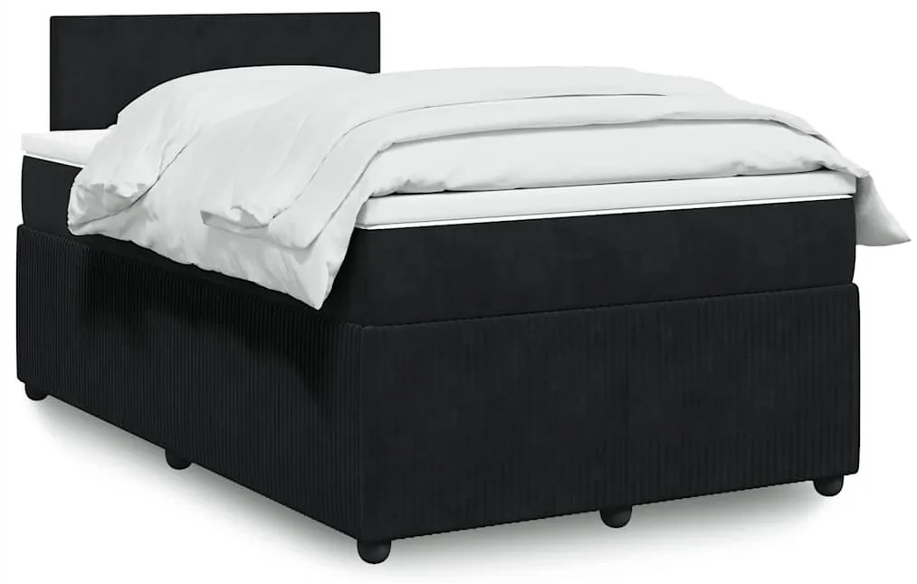 Box spring postel s matrací černá 120 x 190 cm samet 3289982