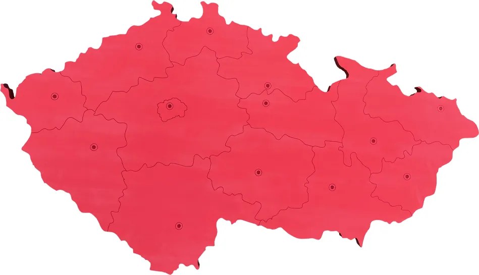 Vylen Slepá pěnová mapa České republiky  Modrá